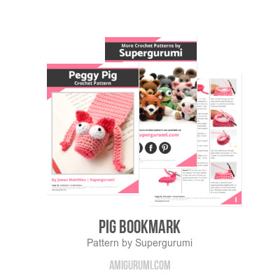 Pig Bookmark amigurumi pattern - Amigurumi.com