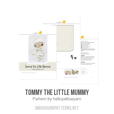 Tommy the Little Mummy amigurumi pattern - Amigurumi.com