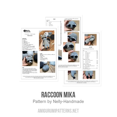 Raccoon Mika amigurumi pattern - Amigurumi.com