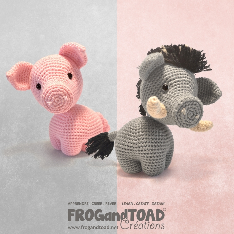 Albert Pig & Romuald Wild Boar amigurumi pattern - Amigurumi.com