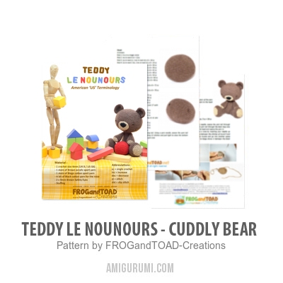 Teddy le Nounours - Cuddly Bear amigurumi pattern - Amigurumi.com