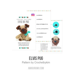 Elvis Pug amigurumi pattern - Amigurumi.com