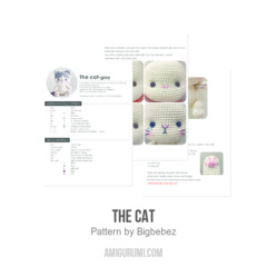The cat (gray) amigurumi pattern - Amigurumi.com