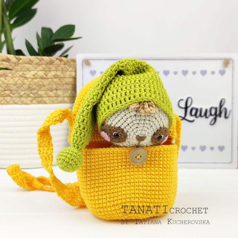 Hatching bag & Sloth amigurumi pattern - Amigurumi.com