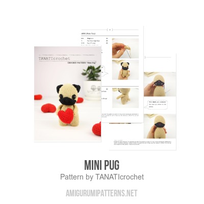 Mini Pug amigurumi pattern - Amigurumi.com