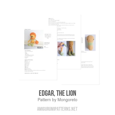 Edgar, the Lion amigurumi pattern - Amigurumi.com