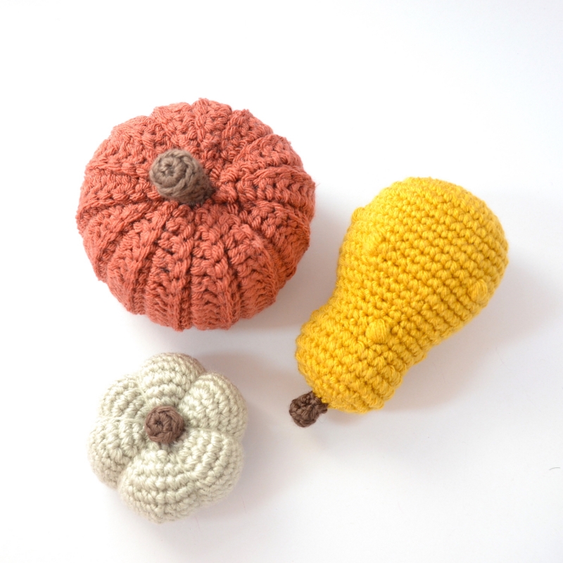Pumpkin Trio amigurumi pattern - Amigurumi.com