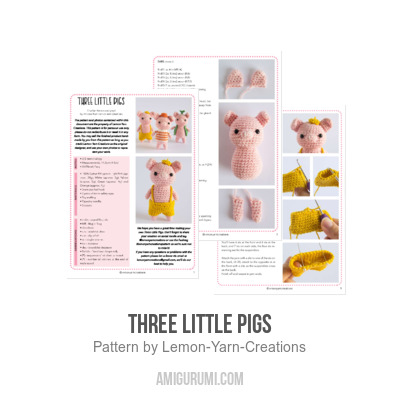 Three Little Pigs amigurumi pattern - Amigurumi.com