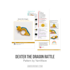 Dexter the Dragon rattle amigurumi pattern - Amigurumi.com