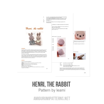 Henri, the rabbit amigurumi pattern - Amigurumi.com