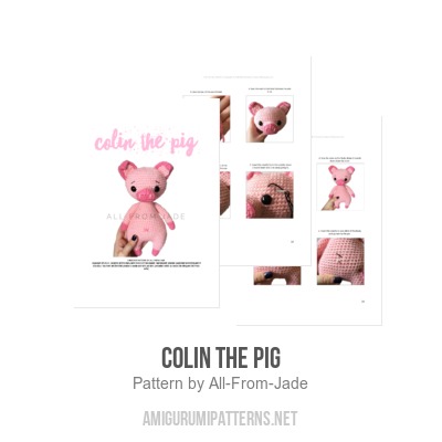 Colin the Pig amigurumi pattern - Amigurumi.com