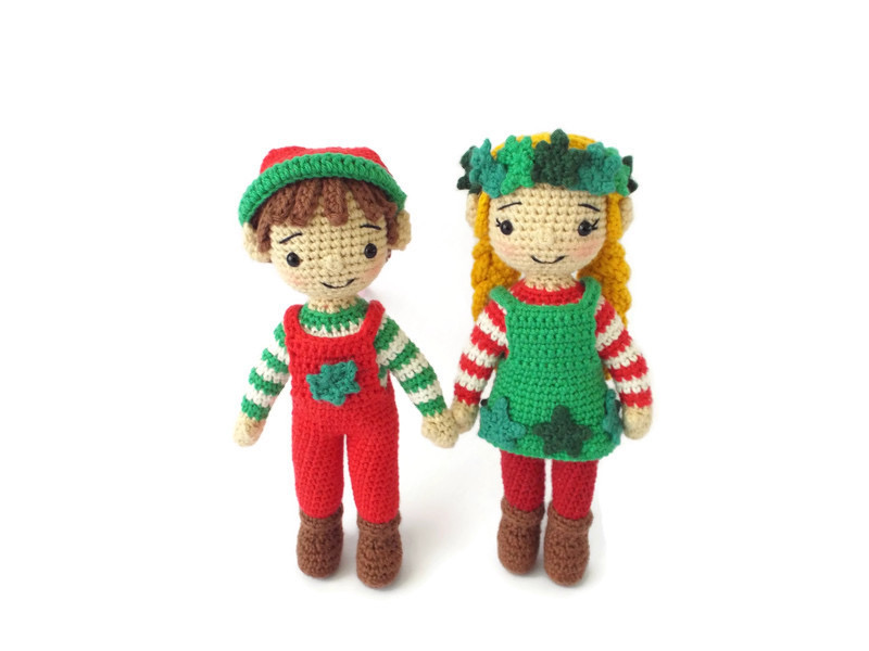Little Autumn & Christmas Elves amigurumi pattern - Amigurumi.com