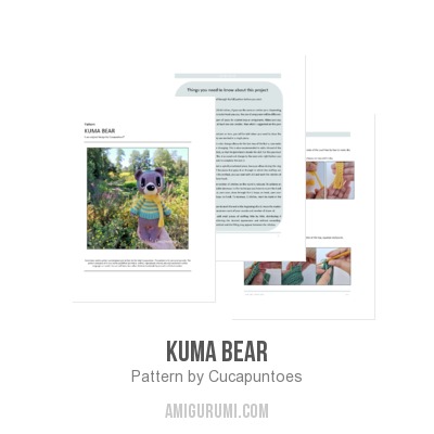 Kuma bear amigurumi pattern - Amigurumi.com