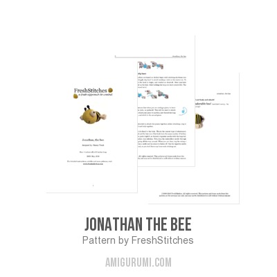 Jonathan the Bee amigurumi pattern - Amigurumi.com
