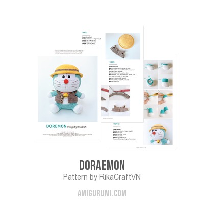 Doraemon amigurumi pattern - Amigurumi.com
