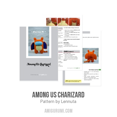 Among Us Charizard amigurumi pattern - Amigurumi.com
