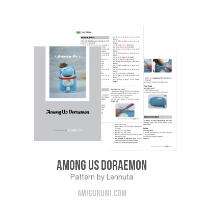 Among Us Doraemon amigurumi pattern - Amigurumi.com