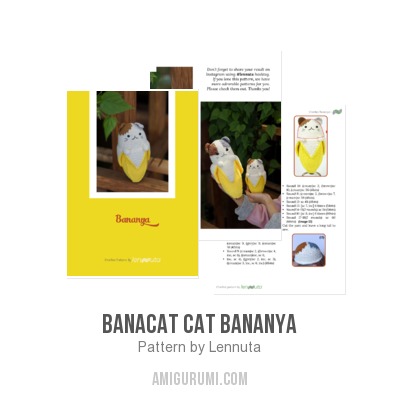 Banacat Cat Bananya amigurumi pattern - Amigurumi.com