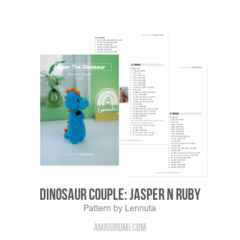 Dinosaur Couple: Jasper n Ruby amigurumi pattern - Amigurumi.com