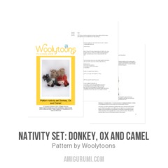 Nativity set: Donkey, ox and Camel amigurumi pattern - Amigurumi.com