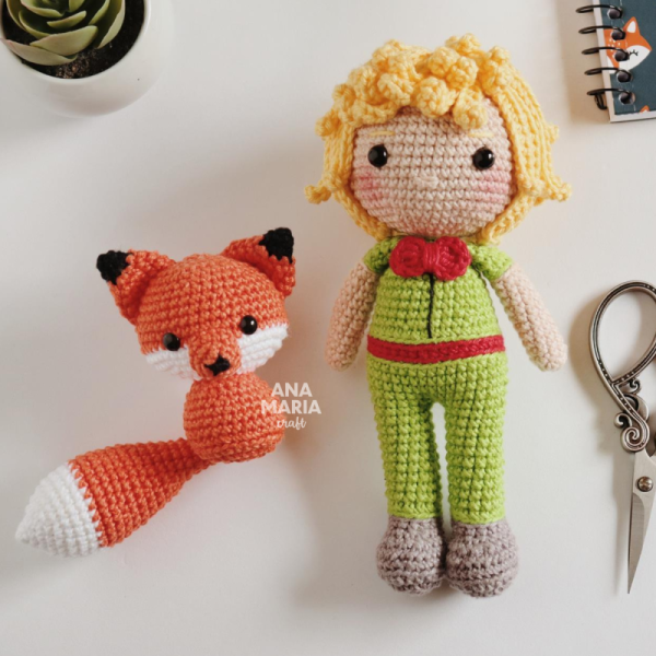 The Little Prince and the Fox (in green clothes) amigurumi pattern ...