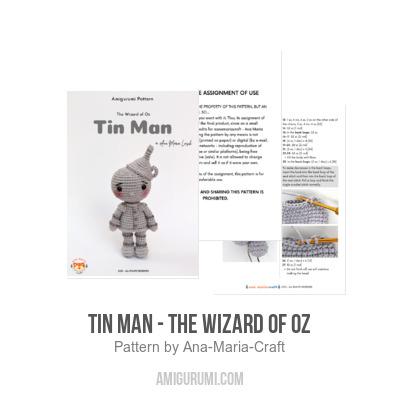 Tin Man - The Wizard of Oz amigurumi pattern - Amigurumi.com