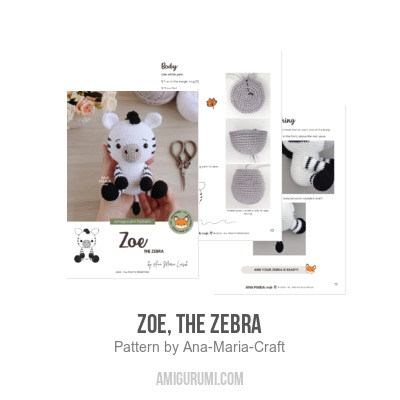 Zoe, the Zebra amigurumi pattern - Amigurumi.com