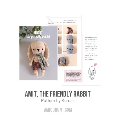 Amit, the friendly rabbit amigurumi pattern - Amigurumi.com