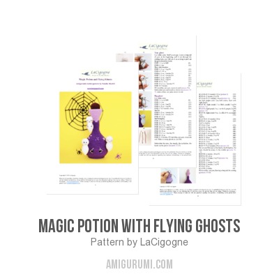 Magic potion with flying ghosts amigurumi pattern - Amigurumi.com