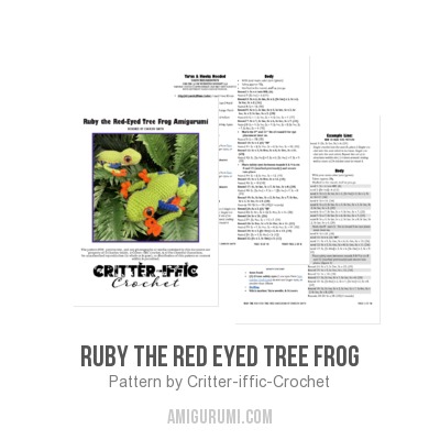 Ruby the Red Eyed Tree Frog amigurumi pattern - Amigurumi.com