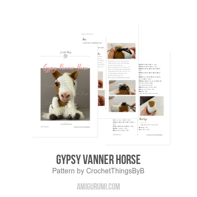 Gypsy Vanner Horse amigurumi pattern - Amigurumi.com