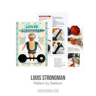 Louis the Traditional Strongman amigurumi pattern - Amigurumi.com