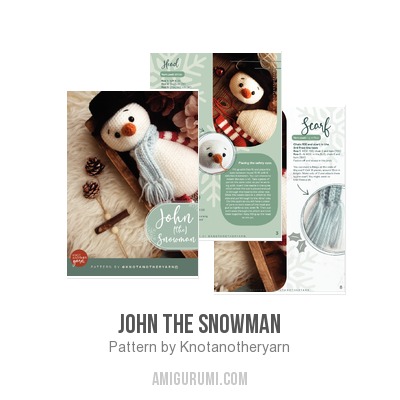 John the Snowman amigurumi pattern - Amigurumi.com