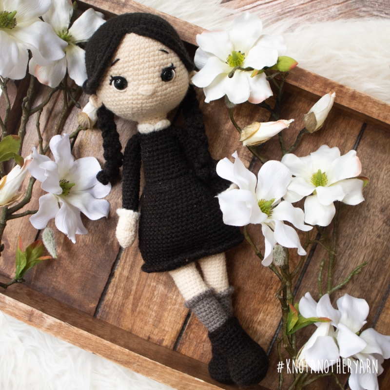Wednesday Addams amigurumi pattern - Amigurumi.com