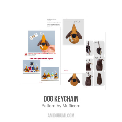 Dog keychain amigurumi pattern - Amigurumi.com