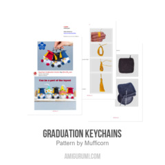 Graduation keychains amigurumi pattern - Amigurumi.com