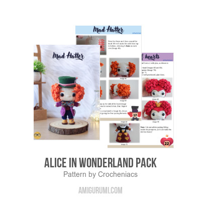 Alice in Wonderland Pack amigurumi pattern - Amigurumi.com