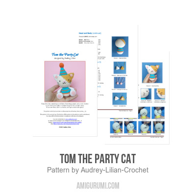 Tom the Party Cat amigurumi pattern - Amigurumi.com