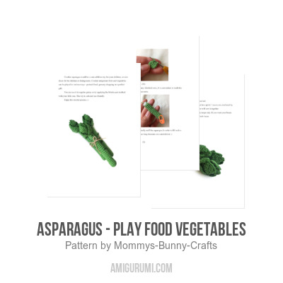 Asparagus - Play food vegetables amigurumi pattern - Amigurumi.com