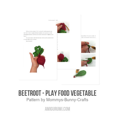 Beetroot - Play food vegetable amigurumi pattern - Amigurumi.com