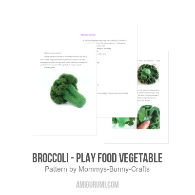 Broccoli - Play food vegetable amigurumi pattern - Amigurumi.com