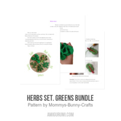 Herbs set. Greens bundle amigurumi pattern - Amigurumi.com