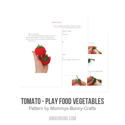 Tomato - Play food vegetables amigurumi pattern - Amigurumi.com