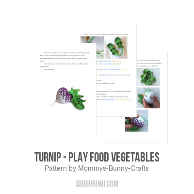 Turnip - Play food vegetables amigurumi pattern - Amigurumi.com