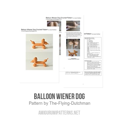 Balloon Wiener Dog amigurumi pattern - Amigurumi.com