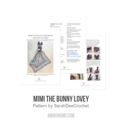 Mimi the Bunny Lovey amigurumi pattern - Amigurumi.com