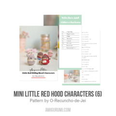 6 Mini Little Red Hood Characters amigurumi pattern - Amigurumi.com