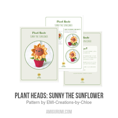 Plant Heads: Sunny the Sunflower amigurumi pattern - Amigurumi.com