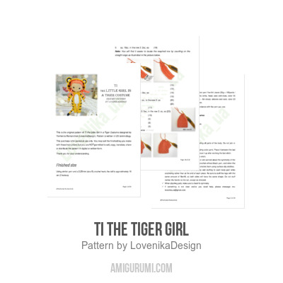 Ti the Tiger Girl amigurumi pattern - Amigurumi.com