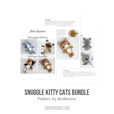 Snuggle Kitty Cats Bundle amigurumi pattern - Amigurumi.com